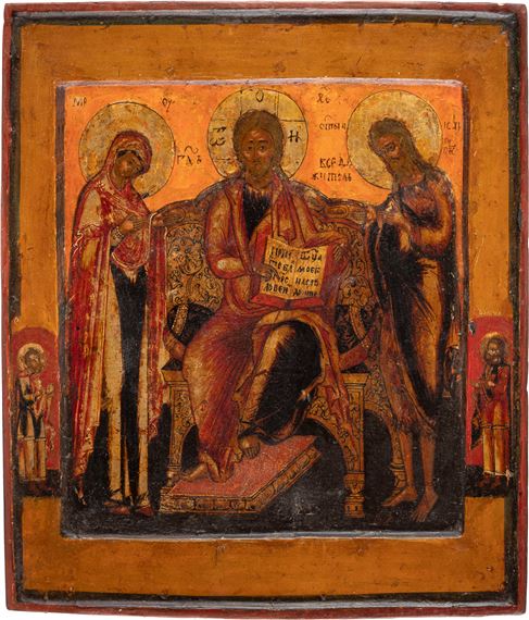 Russian School, 18th Century | AN ICON SHOWING THE DEISIS | MutualArt