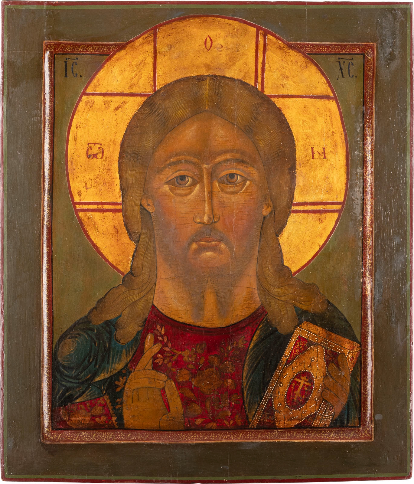 Russian School, 19th Century | A LARGE ICON SHOWING CHRIST PANTOKRATOR | MutualArt