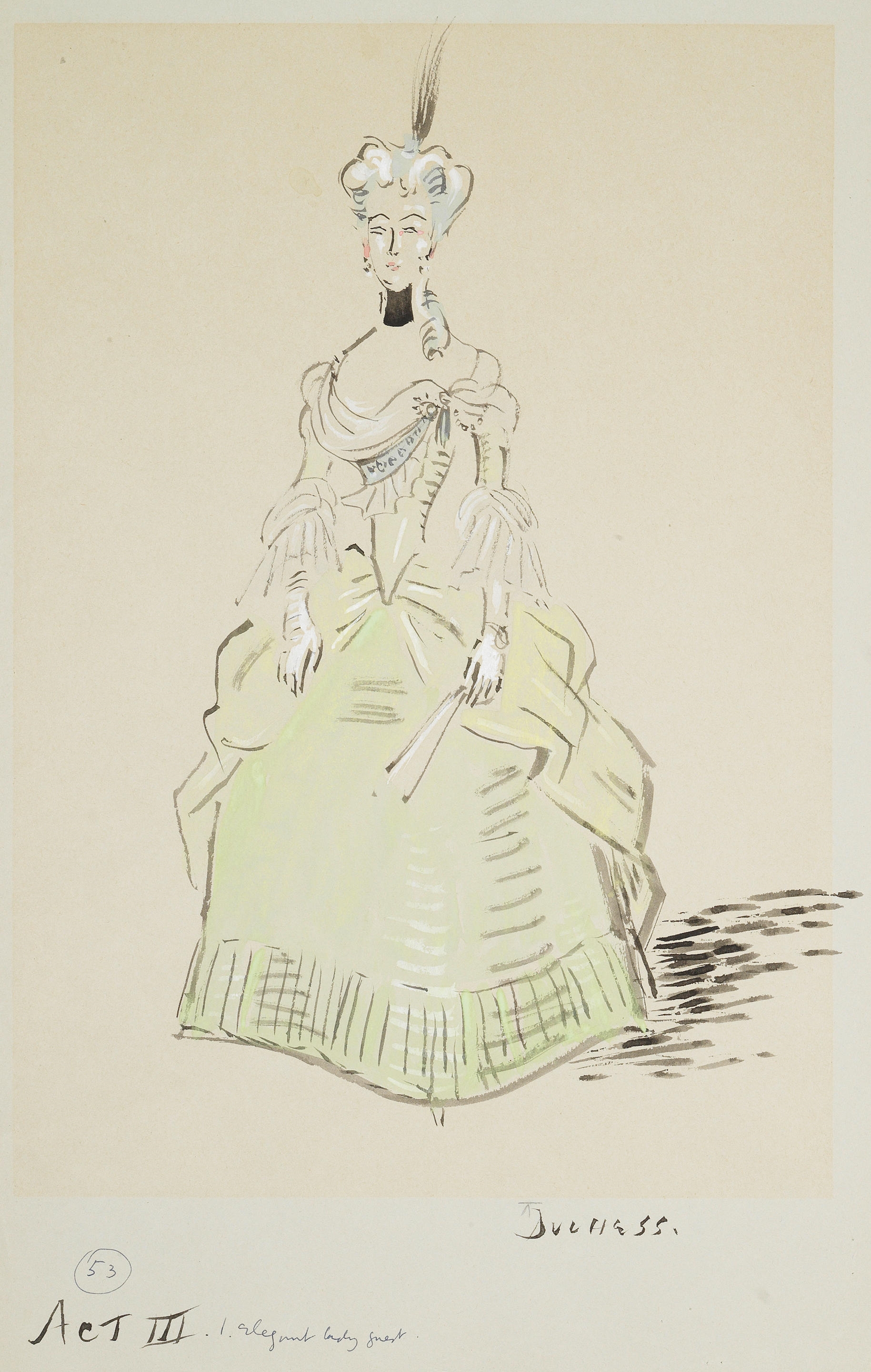 Cecil Beaton | Three costume designs of single female characters ...