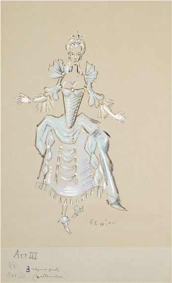 Cecil Beaton | Three costume designs of single female characters ...
