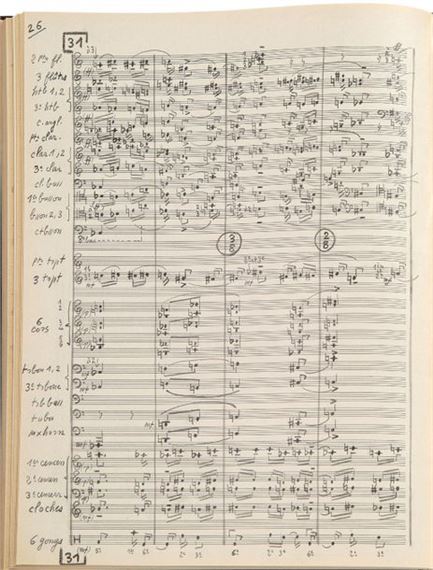 Olivier Messiaen | MUSICAL MANUSCRIPT autograph Olivier Messiaen (1963 ...