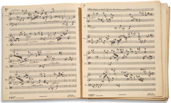 Olivier Messiaen | autograph musical manuscript signed Olivier Messiaen ...