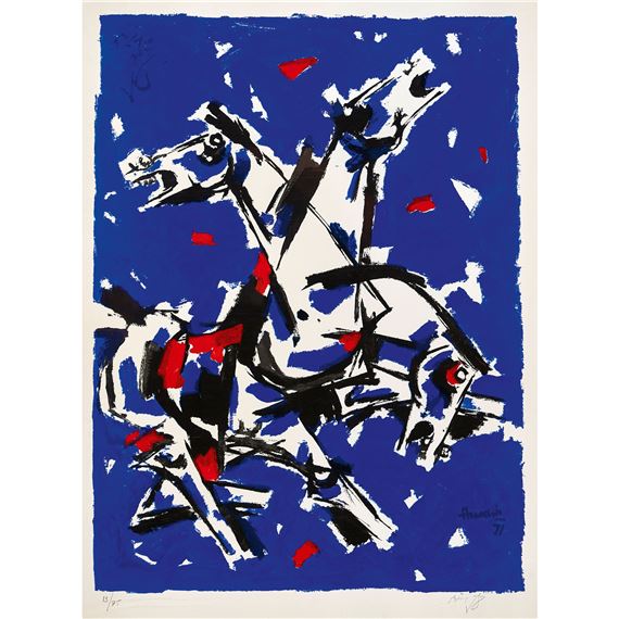 Maqbool Fida Husain | Pferde (1998) | MutualArt