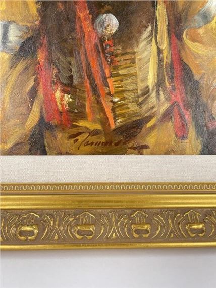 Ramon Kelley | Ramon Kelley Sioux Indian Oil Painting | MutualArt