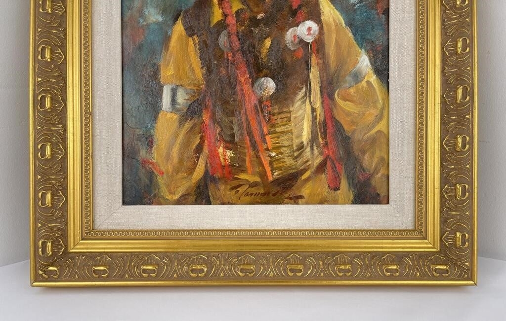 Ramon Kelley | Ramon Kelley Sioux Indian Oil Painting | MutualArt