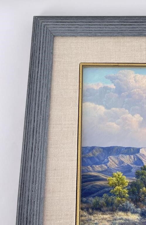Connie Robinson | Connie Robinson Wyoming Oil on Board Painting | MutualArt
