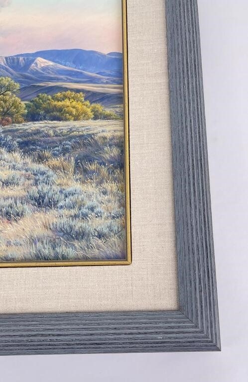 Connie Robinson | Connie Robinson Wyoming Oil on Board Painting | MutualArt