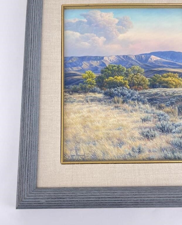 Connie Robinson | Connie Robinson Wyoming Oil on Board Painting | MutualArt
