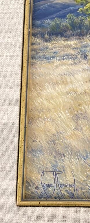 Connie Robinson | Connie Robinson Wyoming Oil on Board Painting | MutualArt