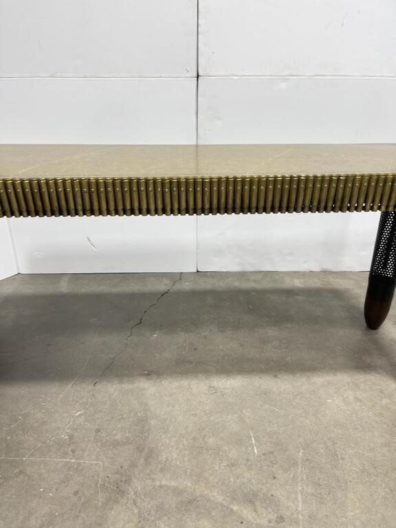 Michael Miller | Michael Miller Trench Art Shell Casing Hall Table ...