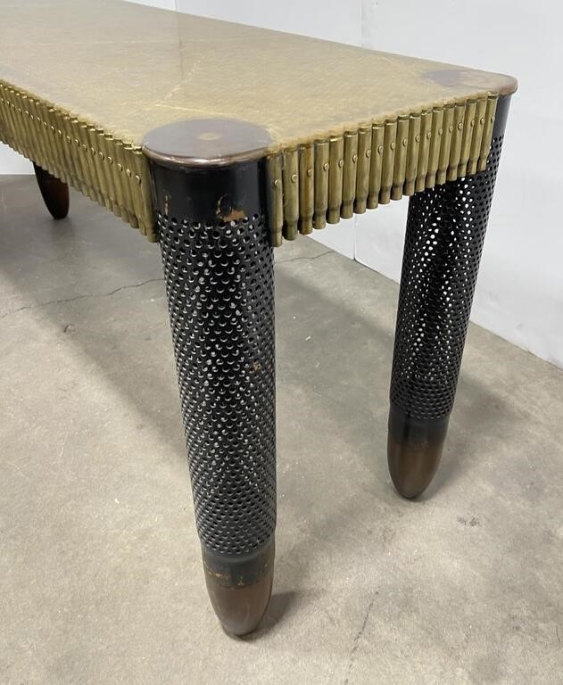 Michael Miller | Michael Miller Trench Art Shell Casing Hall Table ...