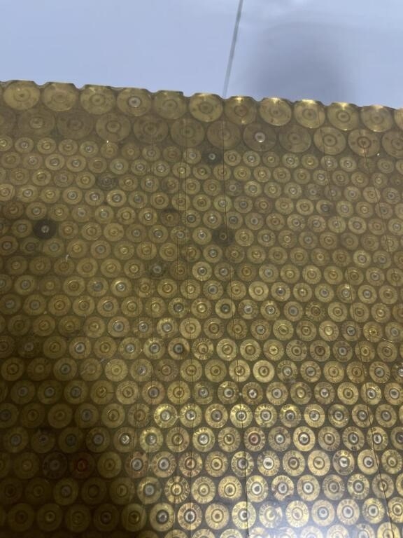 Michael Miller | Michael Miller Trench Art Shell Casing Hall Table ...