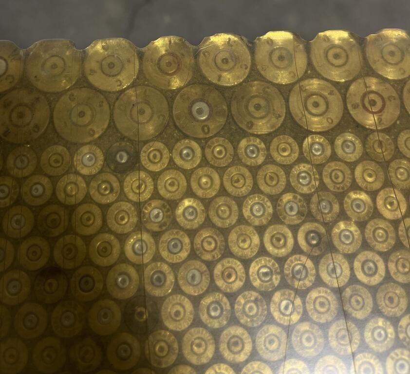 Michael Miller | Michael Miller Trench Art Shell Casing Hall Table ...