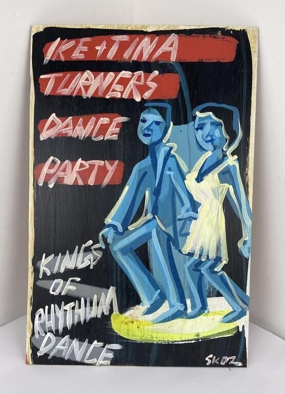 Steve Keene | Steve Keene Ike and Tina Turner Painting (2017) | MutualArt