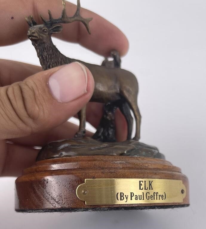 Paul Geffre | Paul Geffre Elk Bronze | MutualArt