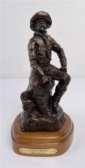 Bob Scriver | Bob Scriver 'Coffee Break' Bronze Montana (29) | MutualArt