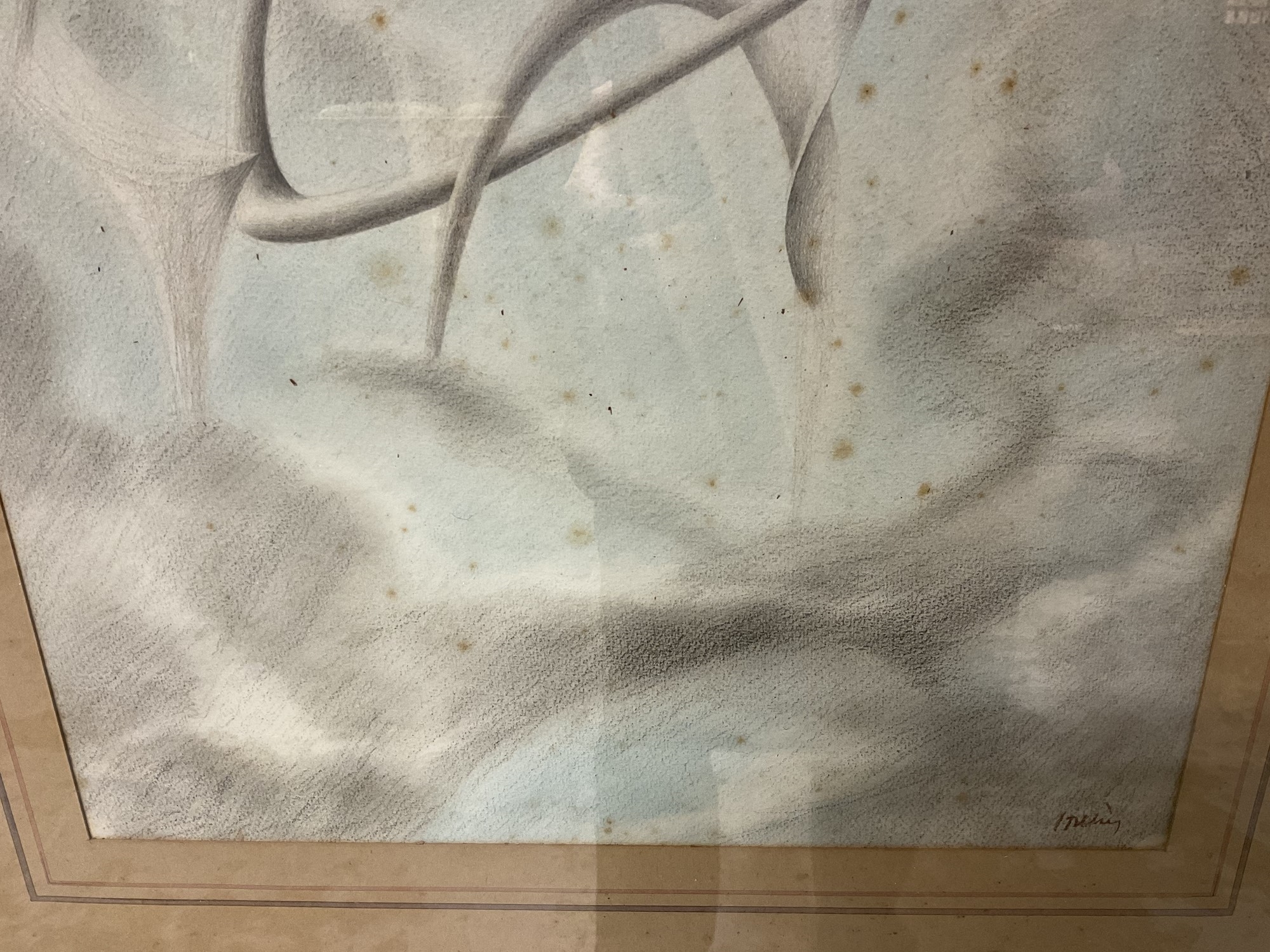 Tristram Paul‏ Hillier | 1983), pencil and watercolour ‘The Holy Ghost’, signed, 56cm x 37cm ...