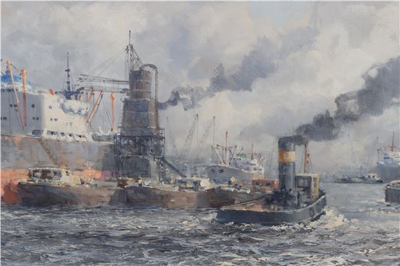 Marinus Johannus Drulman | Rotterdams havengezicht | MutualArt