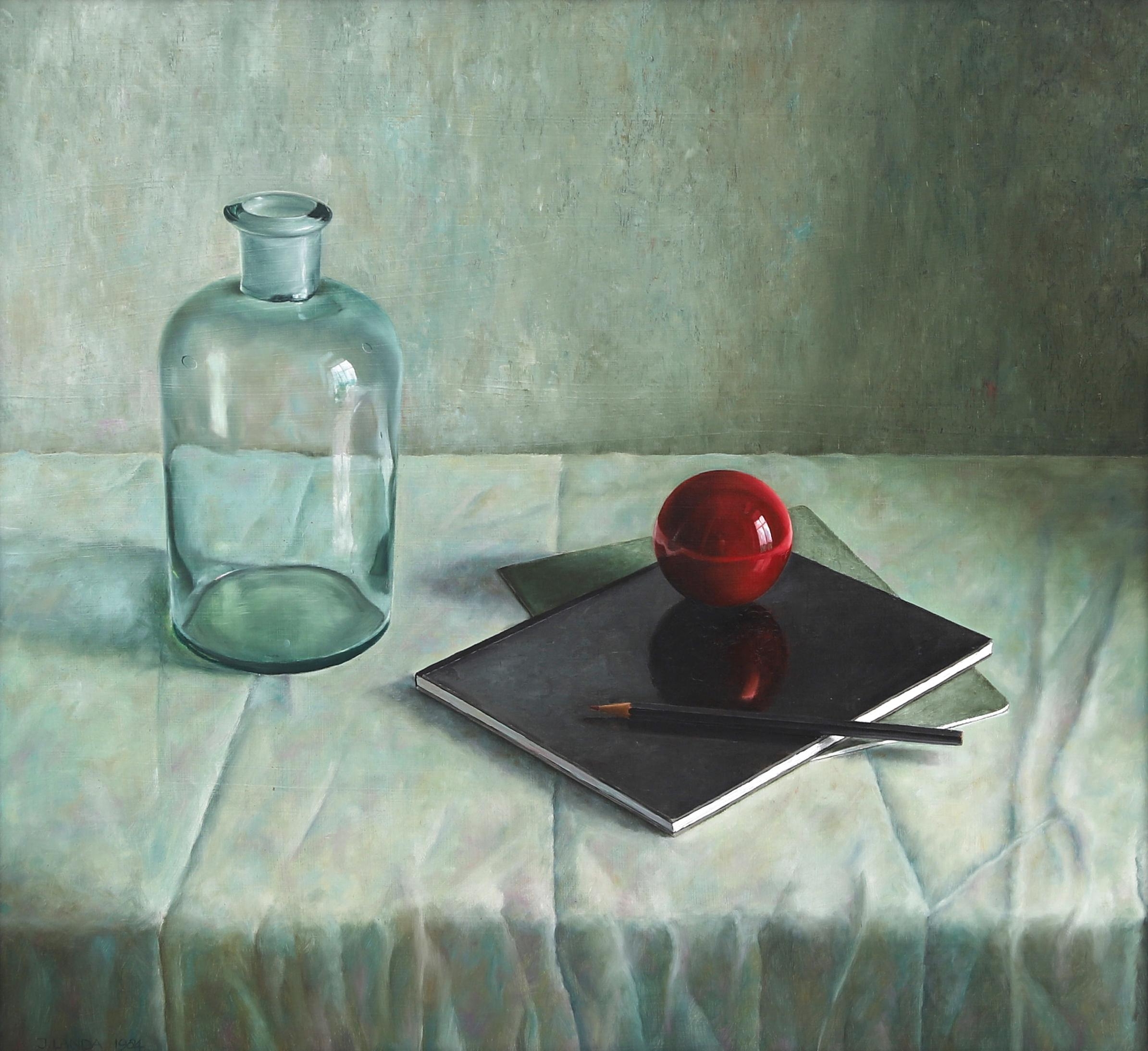 Julien Landa | Stilleven met zwart schrift en potlood (1984) | MutualArt