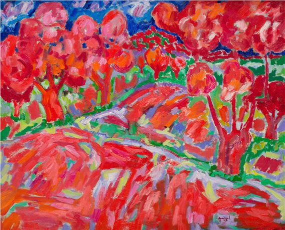 Jose María Armengol Farré | Paisaje en rojos | MutualArt