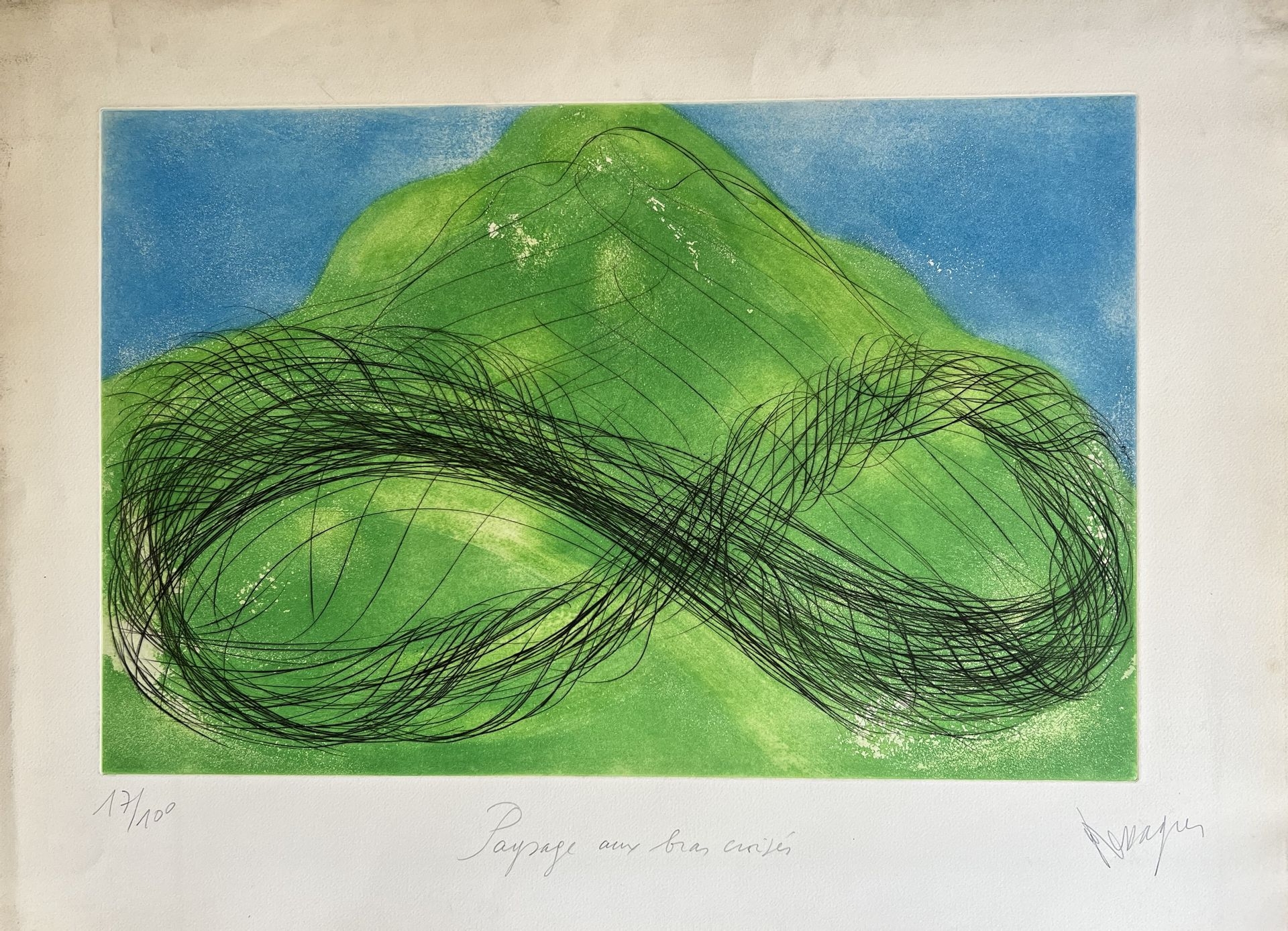 Jean Messagier | LANDSCAPE WITH CROSSED ARMS | MutualArt