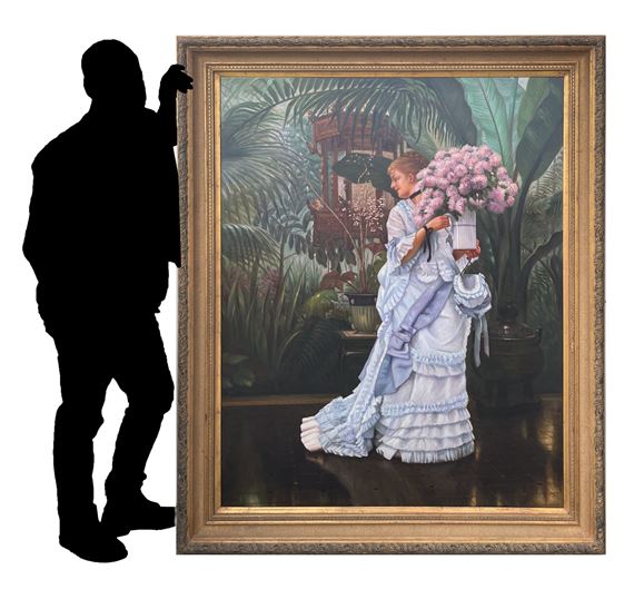 Andres PALACIOS | Painting of Maiden in Garden | MutualArt