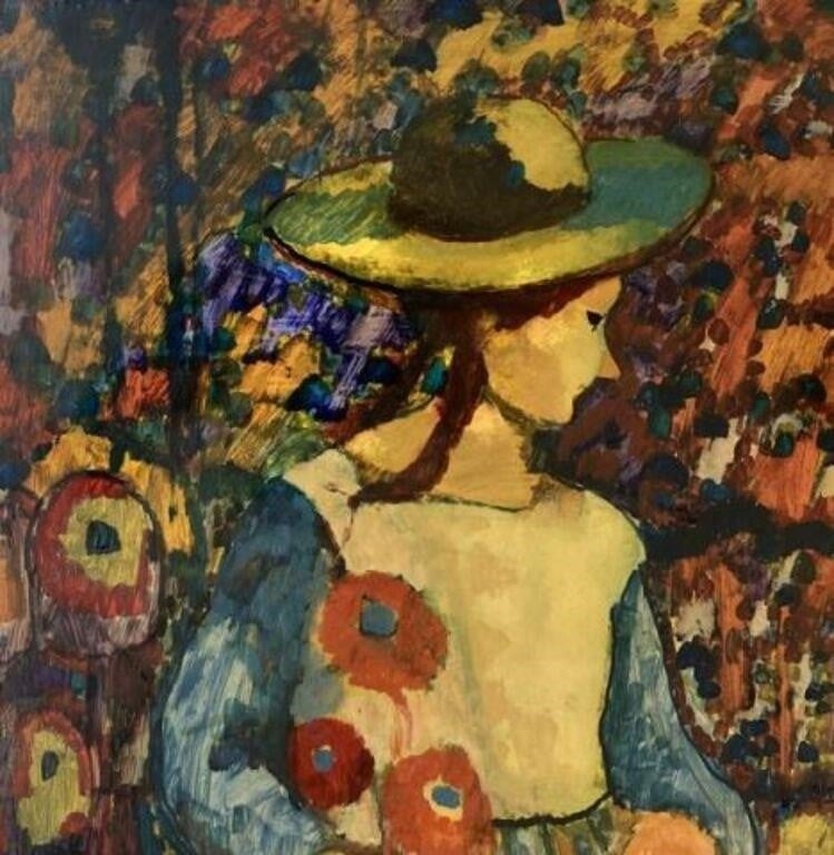 Donald Roy Purdy | Oil Painting of Girl with Flowers | MutualArt
