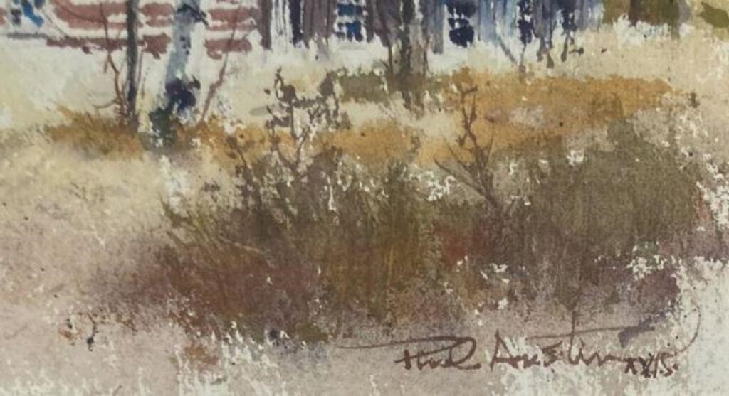 Phil Austin | An Original watercolor painting, depicting a cabin in the ...