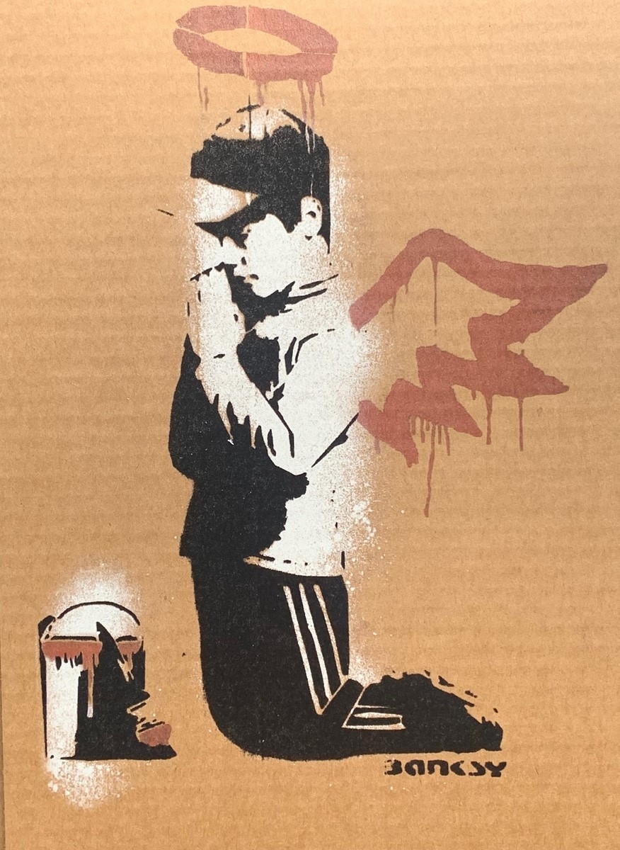 Banksy | Spray paint and stencil on cardboard, signed and numbered 50 ...