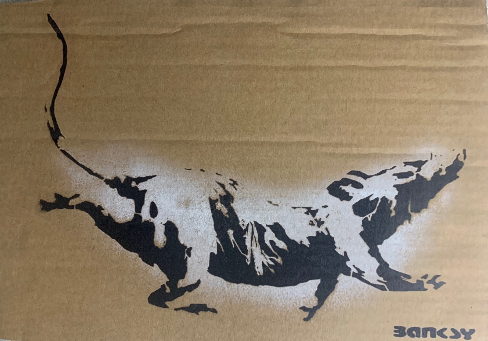 Banksy | Spray paint and stencil on cardboard, signed and numbered 50 ...