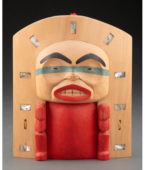 Mike Epp | A Contemporary Tsimshian Polychrome Wood Mask | MutualArt