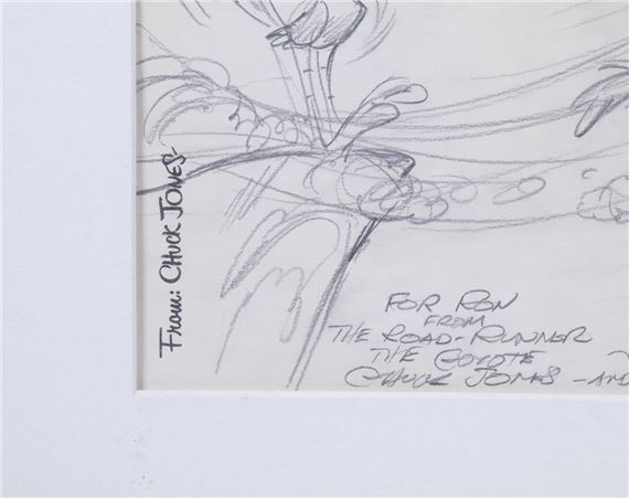 Chuck Jones | Original Cartoon Drawing in pencil of the Roadrunner and ...