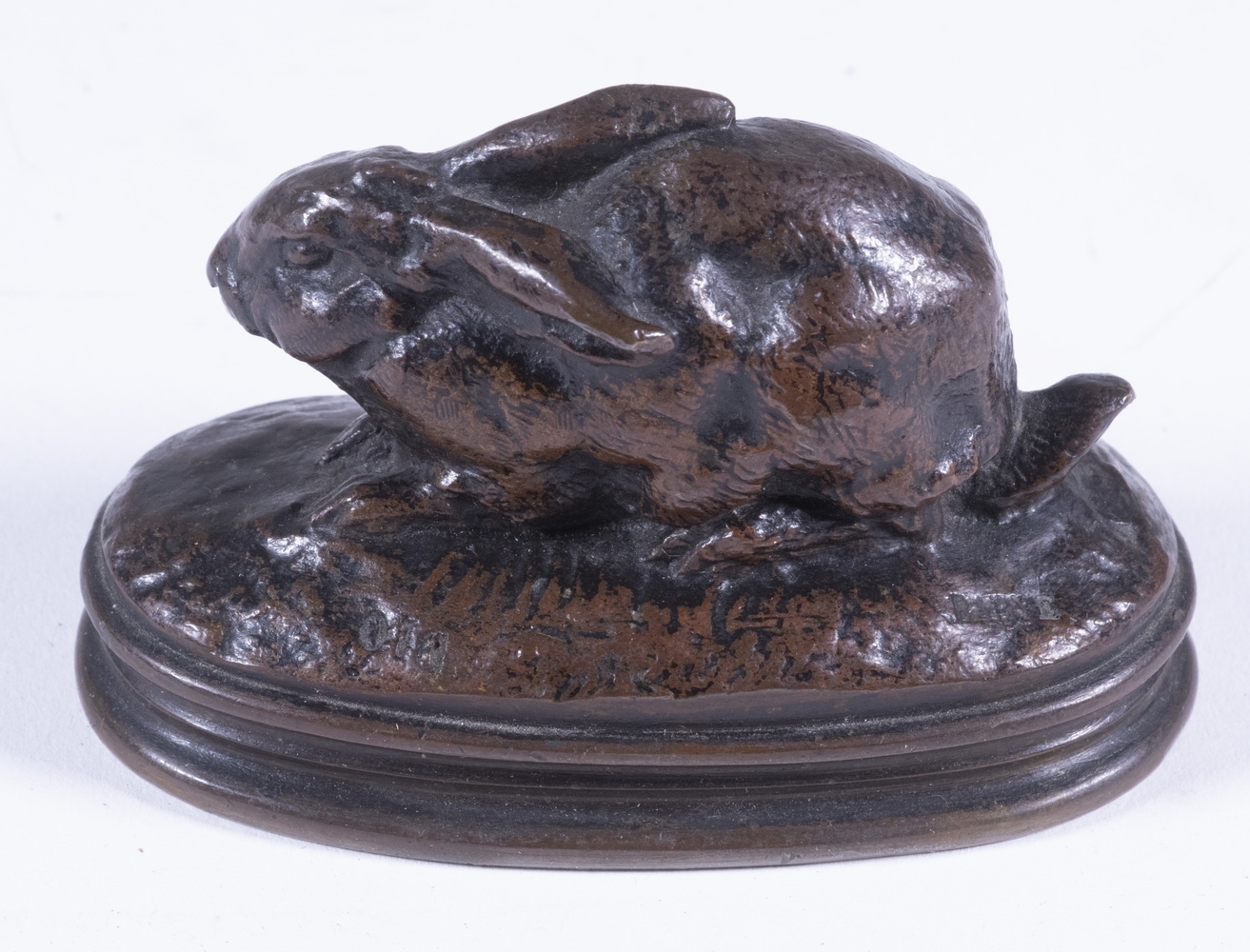 Alfred Barye | Rabbit with Ears Down | MutualArt