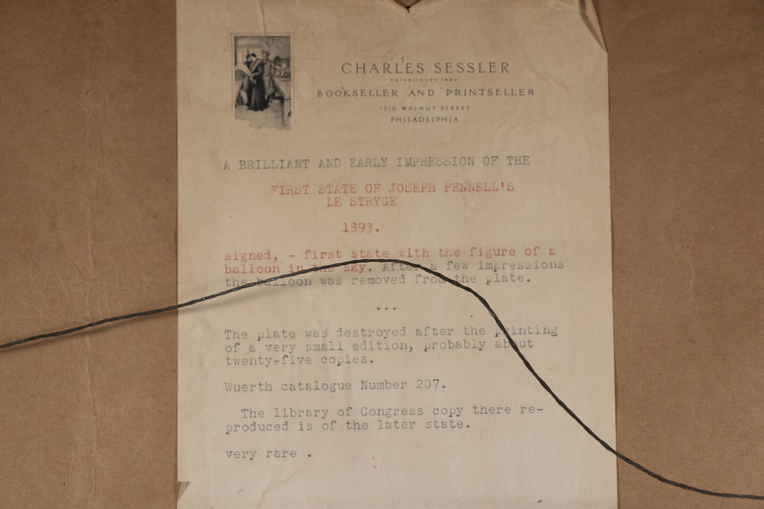 Joseph Pennell | Le Stryge (1893) | MutualArt