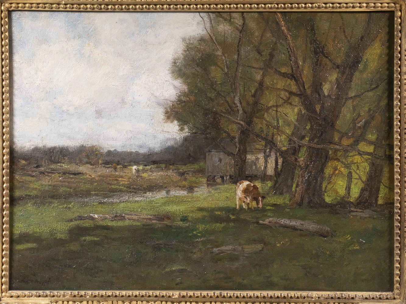 Charles Paul Gruppe | Cows at Edge of Forest | MutualArt
