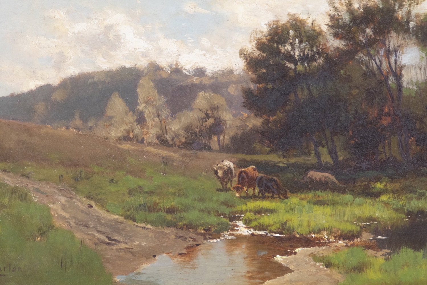 Arthur Parton | Cows by a Stream | MutualArt