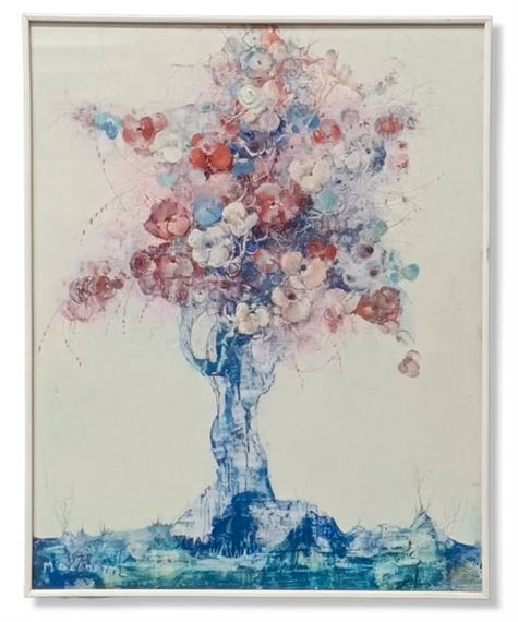Marcel Delmotte | Surrealist flowering tree (1978) | MutualArt