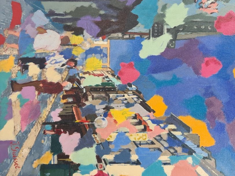 Ignace Guisset | Animated city street | MutualArt