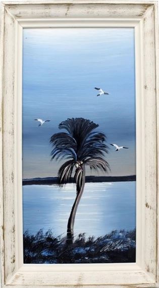 Al Black | AL BLACK FLORIDA HIGHWAYMEN LONE PALM MOONLIGHT | MutualArt