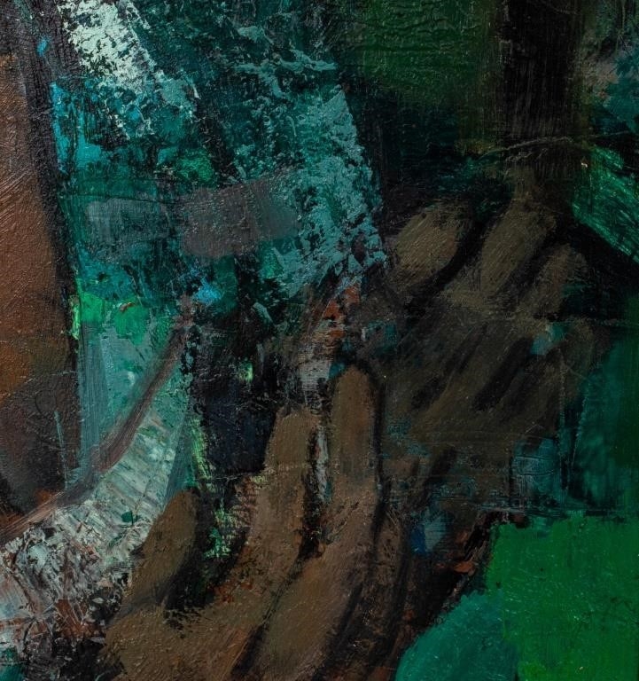 Robert Cariola | oil on panel board painting depicting a Cubist ...