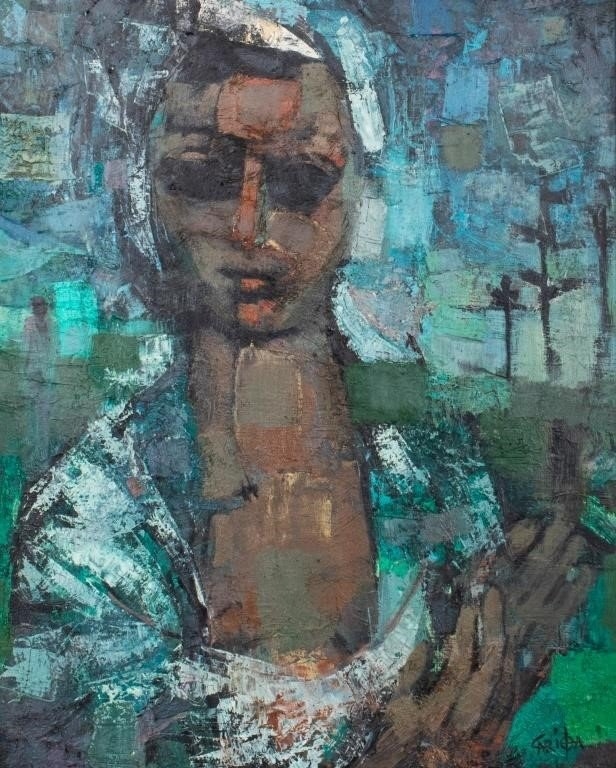 Robert Cariola | oil on panel board painting depicting a Cubist ...