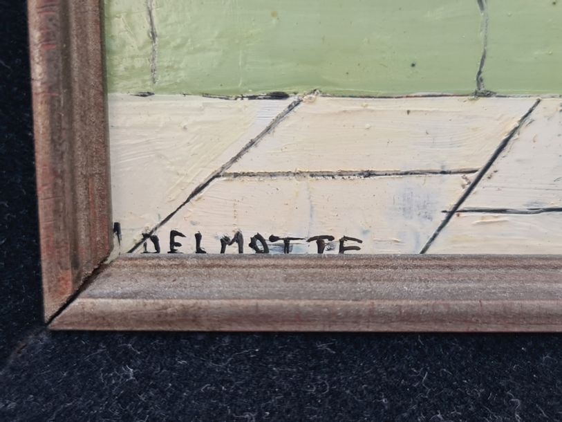 Marcel Delmotte | Women in a surrealist architecture (1969) | MutualArt