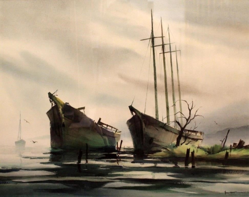 John Cuthbert Hare | JOHN CUTHBERT HARE CAPE COD WATERCOLOR PAINTING ...