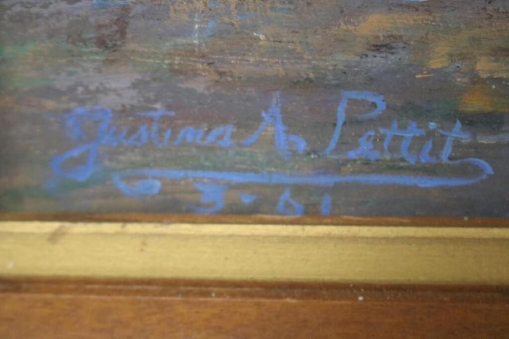 Justina Pettit | BACKUS SHACK STUDIO; A MAN SURF FISHING | MutualArt