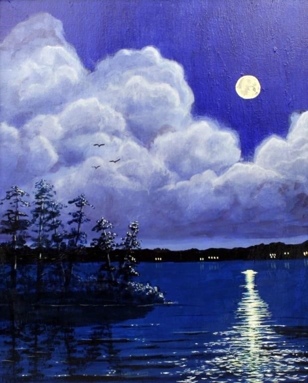 Carol Ann Knapp | CAROL ANN KNAPP FLORIDA ARTIST LAGOON MOON (2004 ...