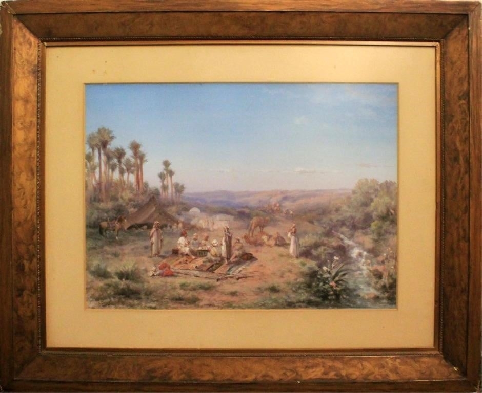 Paul B. Pascal | PAUL PASCAL MIDDLE EASTERN SCENE GOUACHE PAINTING ...