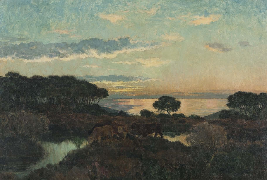 Marie Auguste Emile René Menard | Sunset Field | MutualArt