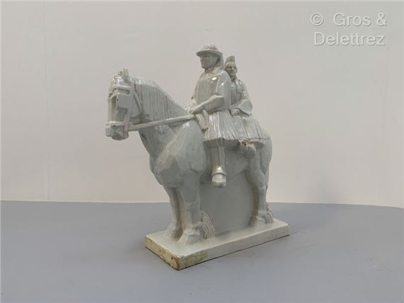 Emile Just Bachelet | The bride and groom on horseback | MutualArt