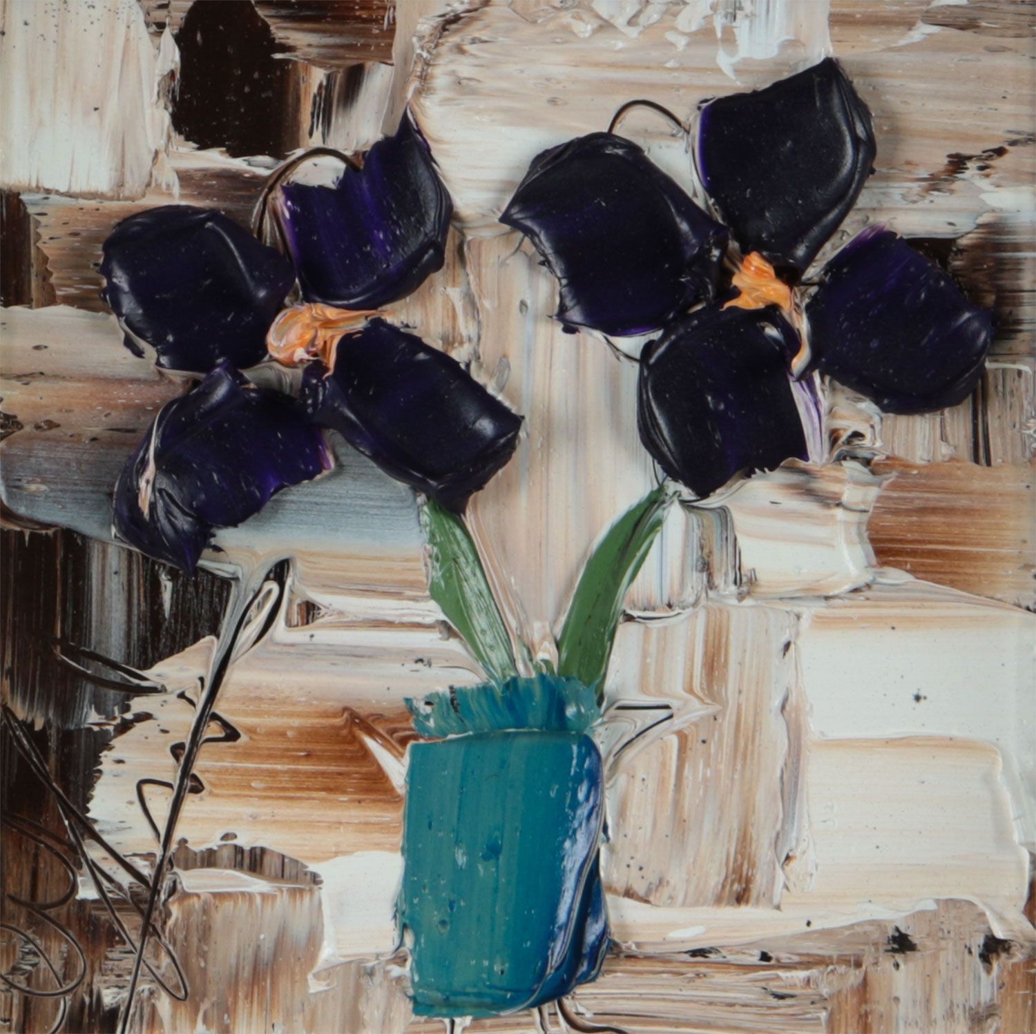 Colin Flack | PURPLE FLOWERS IN A VASE | MutualArt