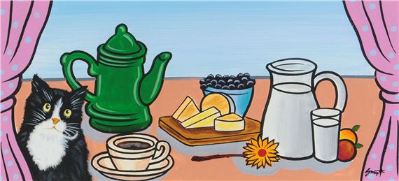 George Smyth | BLACK CAT BREAKFAST | MutualArt